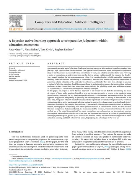 a bayesian active learning approach to compara 2024 computers and