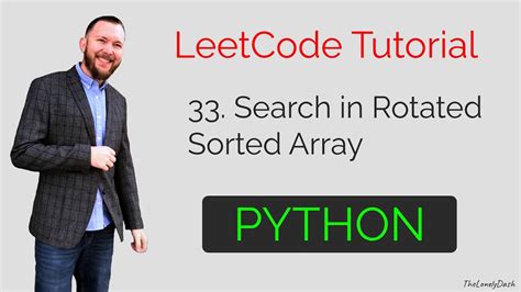 33 Search In Rotated Sorted Array Python Leetcode Solution Youtube