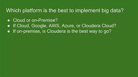 Big Data Platform And Architecture Recommendation Ppt