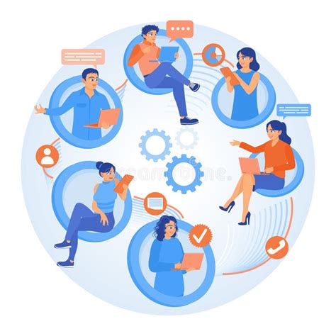 Business Team Communication And Project Management Interaction Between Employees At Work Stock