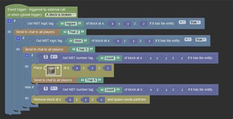 can´t place block in block breaking procedere mcreator