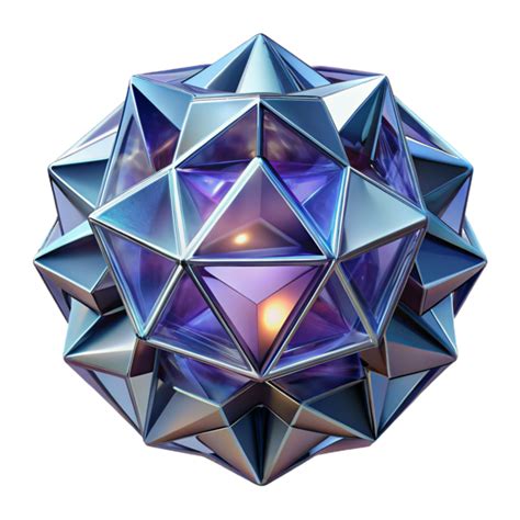 Abstract Geometric Sphere Iridescent Metal And Glass 56093443 Png