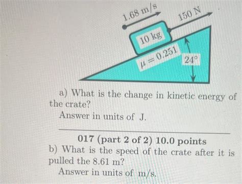 Solved Part Of Points A Crate Is Pulled By A Chegg