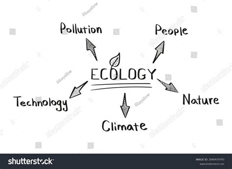 Concept Ecology Mind Map Handwritten Style Stock Vector Royalty Free