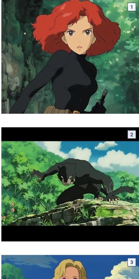 지브리 스타일로 그려진 마블과 Dc히어로들 2024 마블 만화 액션 페인팅