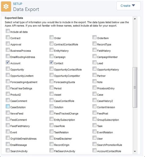 Salesforce Exporting Data
