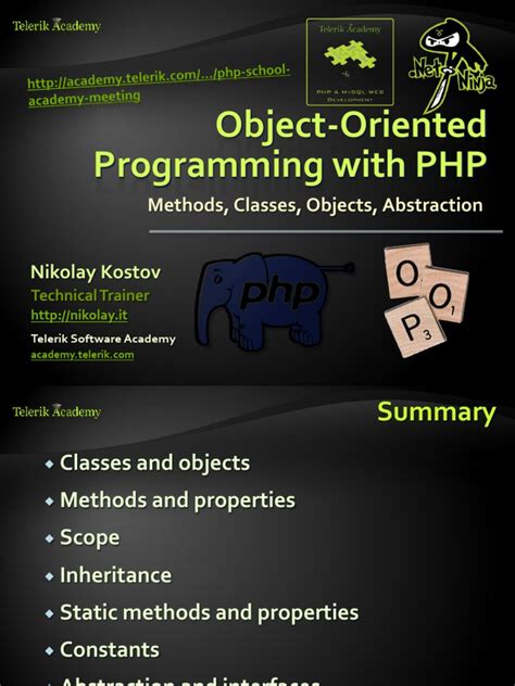 Object Oriented Programming With Php Pdf Class Computer Programming Method Computer