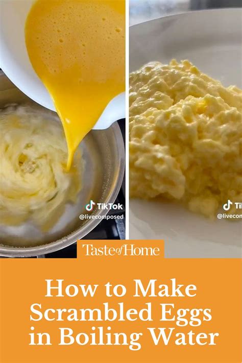 Boiled Scrambled Eggs A Unique Cooking Technique