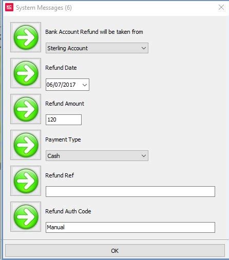 Manual Refund Dialog Khaos Control Support