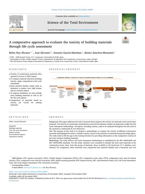 Pdf A Comparative Approach To Evaluate The Toxicity Of Building