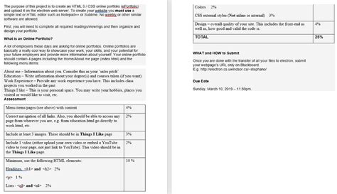 Solved The Purpose Of This Project Is To Create An HTML 5 Chegg Com
