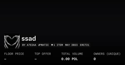 Ssad Collection Opensea