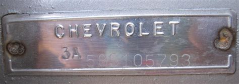 1955 Chevrolet Vin Decoder
