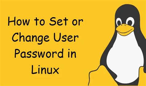 How To Set Or Change User Password In Linux OSETC TECH