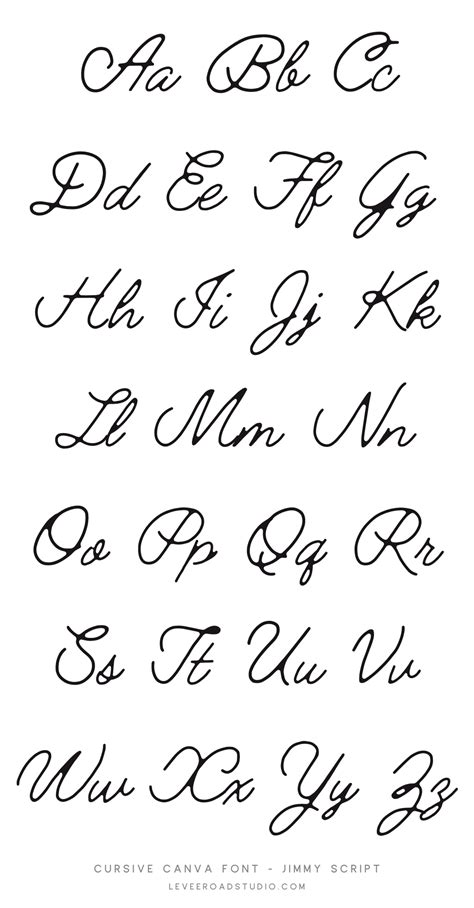 Jimmy Script Calligraphy Fonts Alphabet With Cursive Handwriting Font
