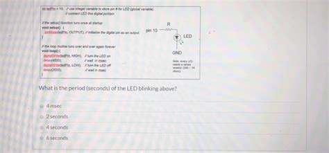 Solved Int Ledpin 10 Use Integer Variable To Store In