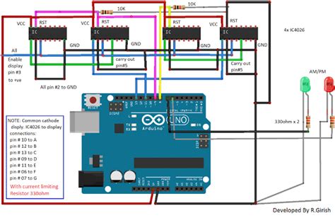 Make This Segment Digital Clock With Beep Alert Circuit Homemade Circuit Projects
