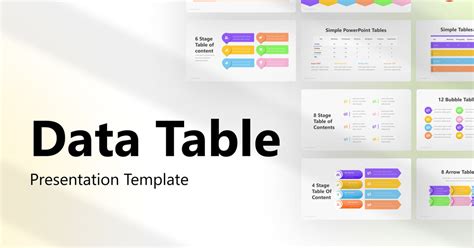 Data Table Infographic Powerpoint Template Incl Infographic
