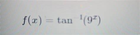 Solved F X Tan X Find The Derivative Chegg