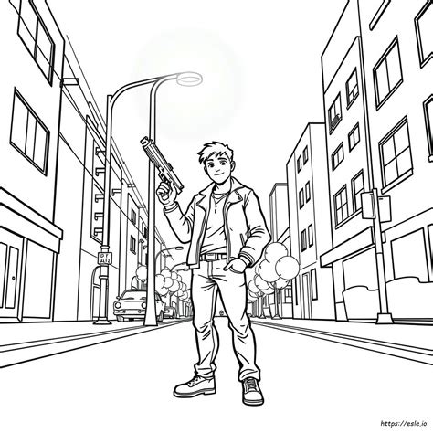 Aiden Hutchinson Para Colorear