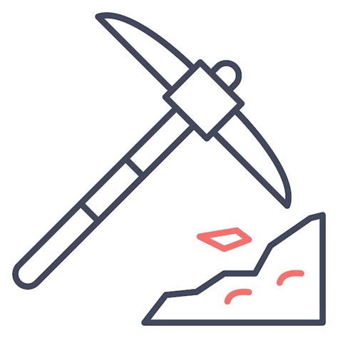 Premium Vector Pickaxe Vector Illustration Style