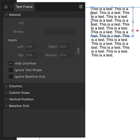 Text Frame Hide Overflow Master Page Frame Bug V2 Bugs Found On