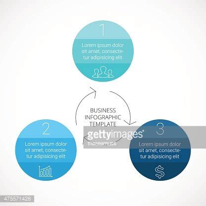 Vector Circle Triangle Infographic Template For Cycle Diagram Graph