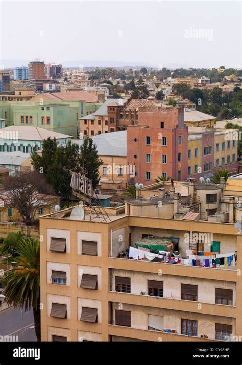 Aerial View Of Asmara Eritrea Stock Photo Alamy
