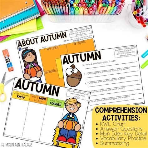 All About Autumn Fall Reading Comprehension Activities Webquest Writing Craft Made By Teachers