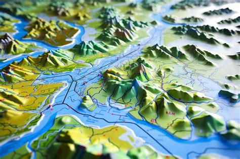routes map with gps navigation icons premium ai generated image