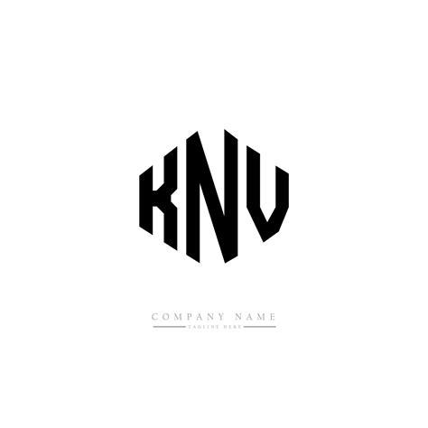 Knv Letter Logo Design With Polygon Shape Knv Polygon And Cube Shape