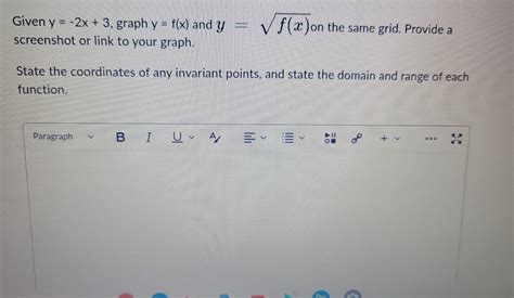 Solved Given Y−2x3 Graph Yfx And Yfx On The Same