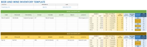 Free Bar And Liquor Inventory Templates Smartsheet