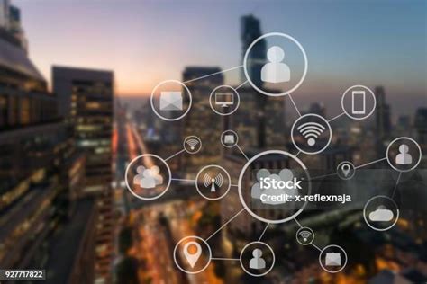 아이콘 통신 기술 Wifi 메시지 메일 지도 사람 배경 도시 개념에 대한 스톡 사진 및 기타 이미지 개념 개념과 주제 교환 Istock