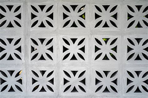 Flower Fretwork Brick Patternperforated Framework Background Perforated