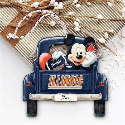 Mickey Mouse Illinois Fighting Illini Christmas Ornament Express Your