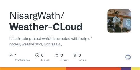 github nisargwath weather cloud it is simple project which is