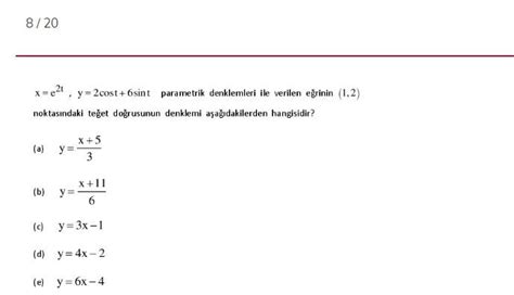 Solved 8 20 X Eżi Y 2cost 6sint Of The Curve Given By