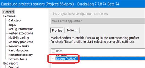 enabling eurekalog problems eurekalog documentation