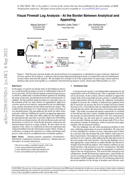 Visual Firewall Log Analysis At The Border Between Analytical And Appealing DeepAI