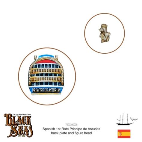 Black Seas Spanish 1st Rate Principe De Asturias Mascarón De Proa Y
