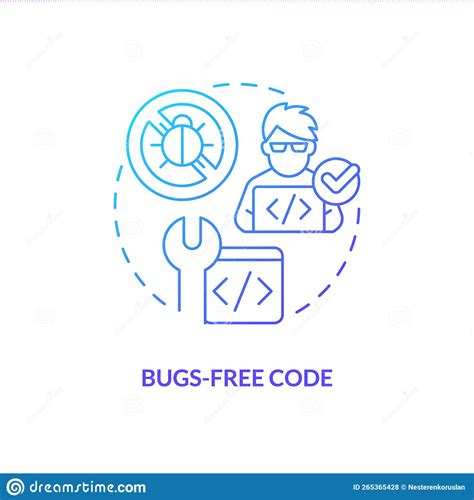 Bugs Free Code Blue Gradient Concept Icon Stock Vector Illustration Of Update Technology