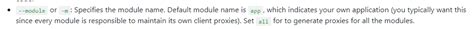 Abp Generate Proxyy Must Specify Module Parameter · Issue 4605
