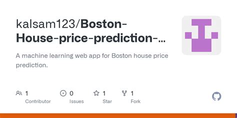 GitHub Kalsam Boston House Price Prediction Using Regression A Machine Learning Web App