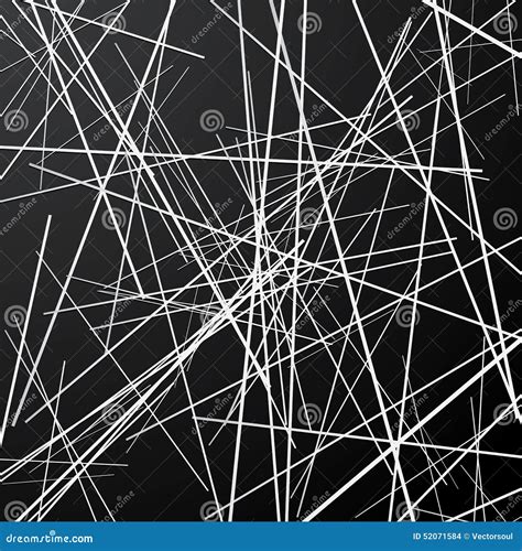 Black And White Random Lines Abstract Background Stock Vector Illustration Of Editable