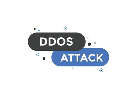 Ddos Attack Text Button Ddos Attack Speech Bubble Ddos Attack Text