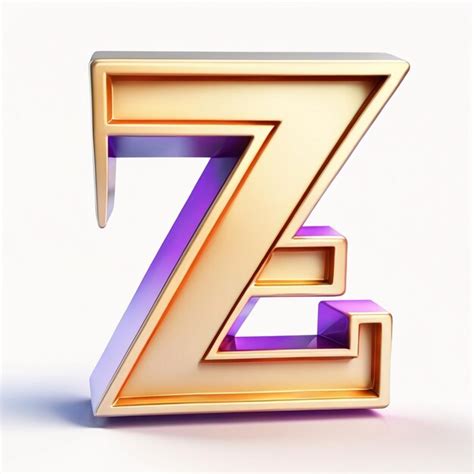 Premium Photo Z Letter Icon 3d Illustration