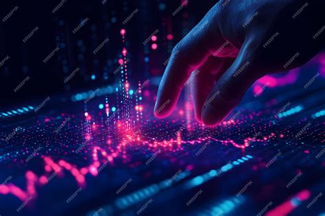 Navigating Digital Data Streams Illustration Hand Interacting With