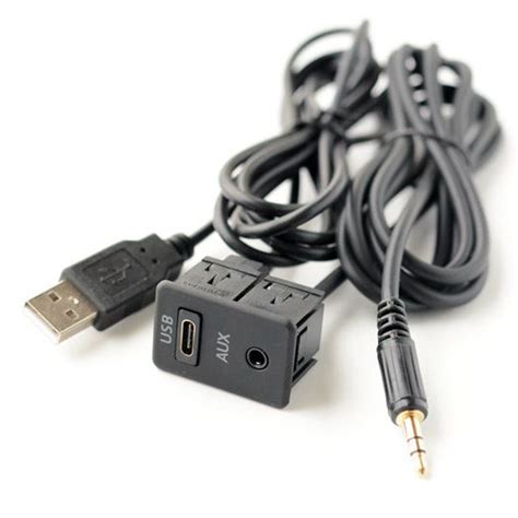 Подовжувач кабель AUX USB Type-C 1.5 м для авто магнітоли mp3 порт ...