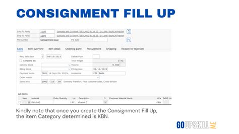 Consignment Process In Sap Sd Master In 10 Minutes Goupskill Me